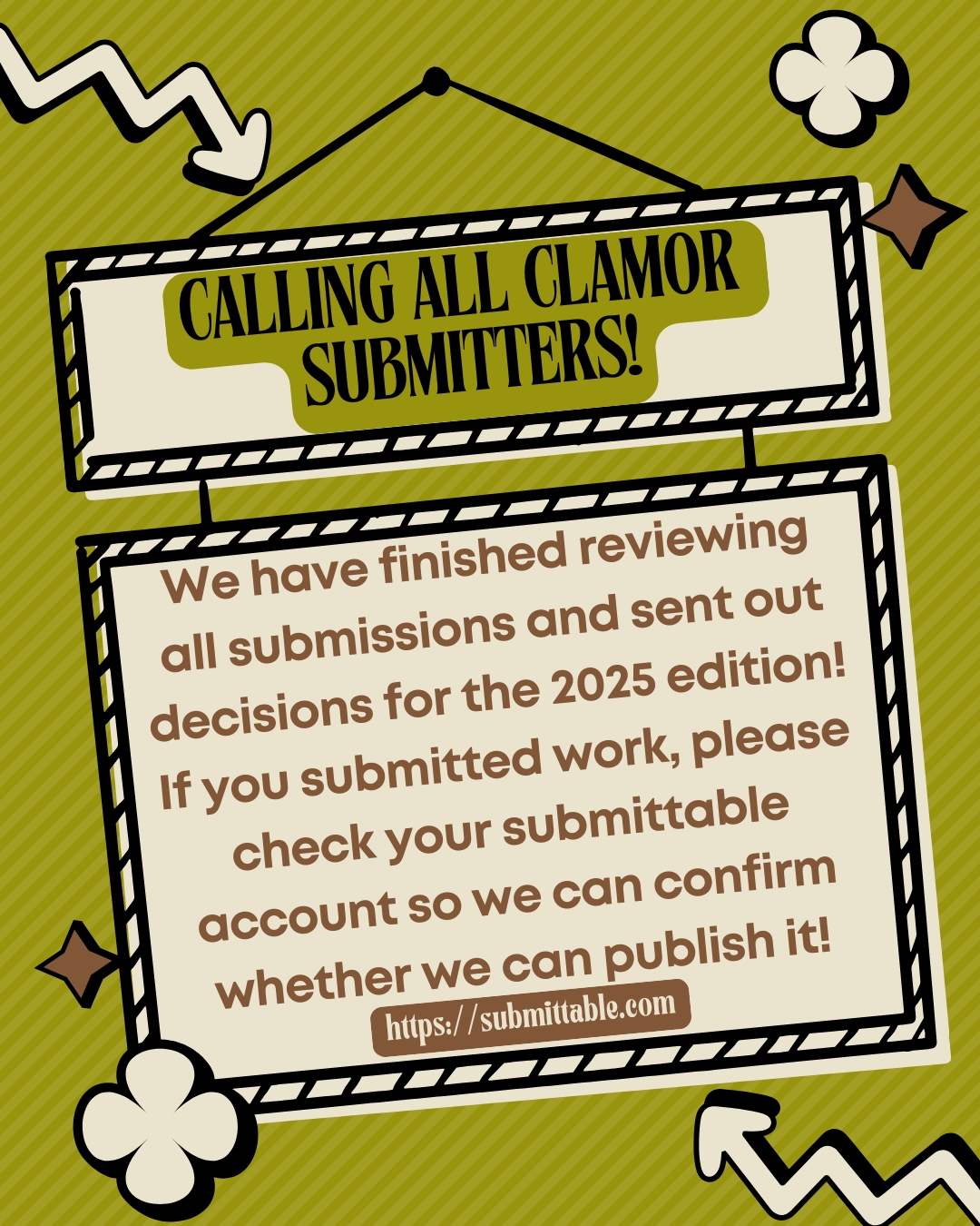 Calling All Clamor Submitters!!! – Clamor